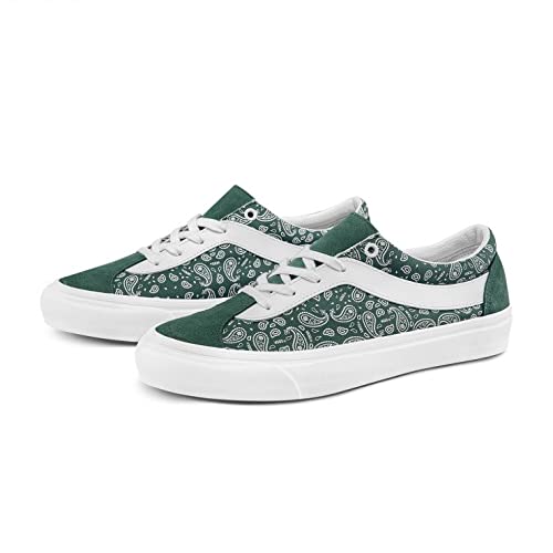 Vans Men's Bold Ni Sneakers, (Bandana) Jungle Green/True White, Size 9.5