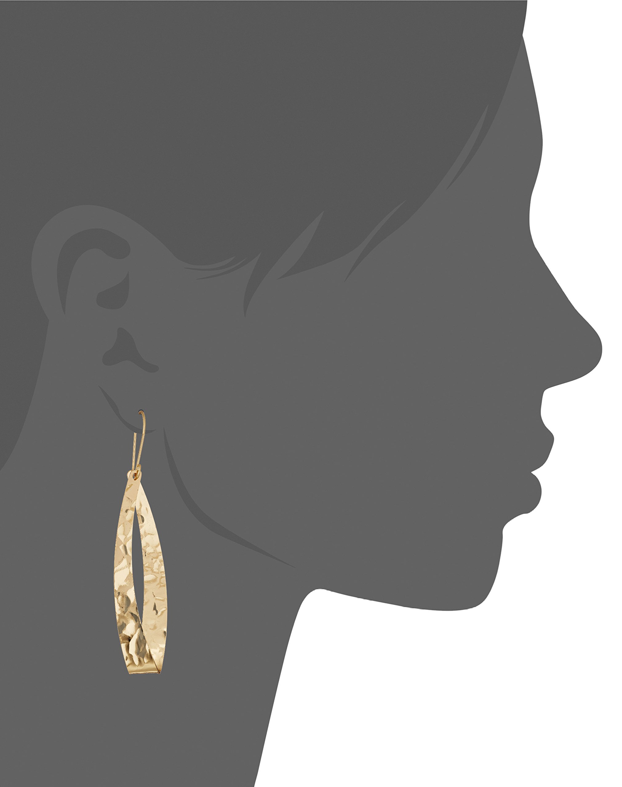 Robert Lee Morris "Primal Connection" Hammered Texture Sculptural Oval Hoop Earrings