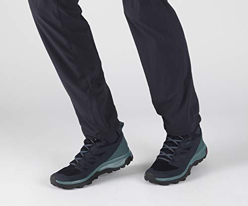 Salomon Outline Mid Gore-TEX Hiking Boots for Women, Navy Blazer/Hydro/Guacamole, 7.5
