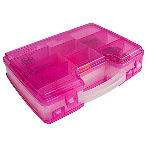 Plano Lets Fish Satchel Tackle Box, Includes 70 Piece Starter Tackle Kit, Magenta Pink, One Size, PLAMS7154