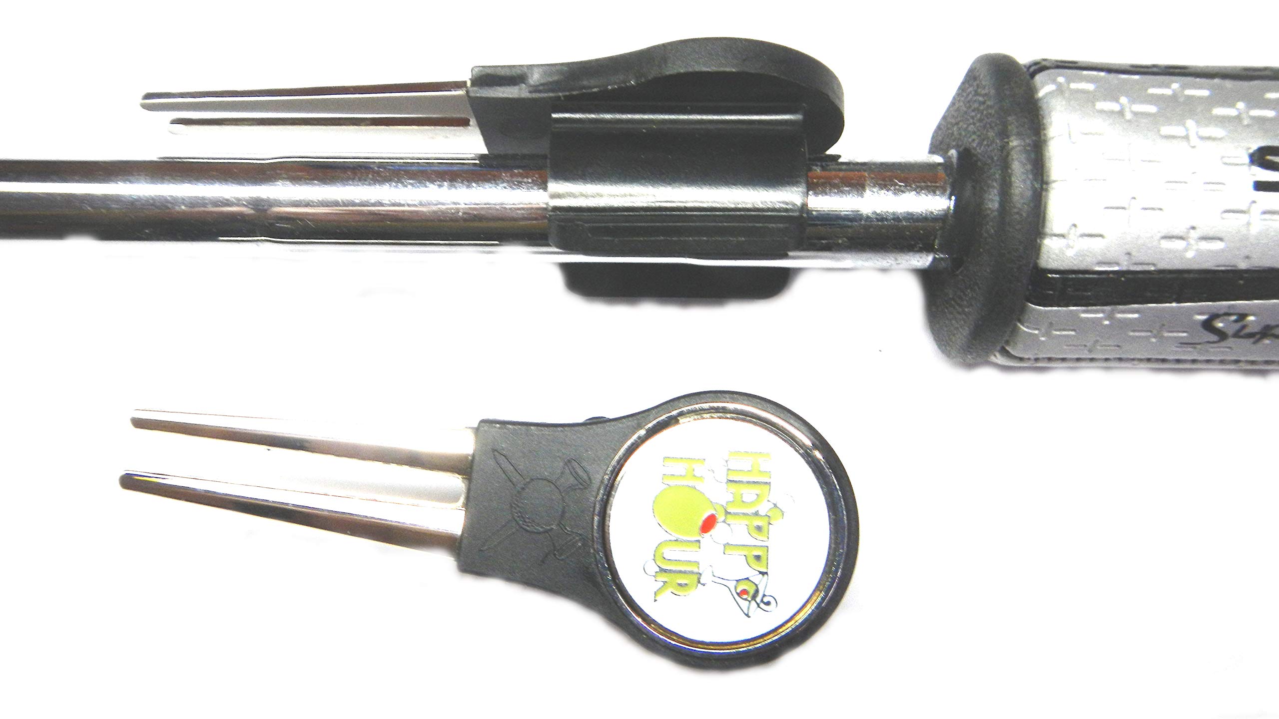 Putter Mounted Divot Tool and Ball Marker - Happy Hour