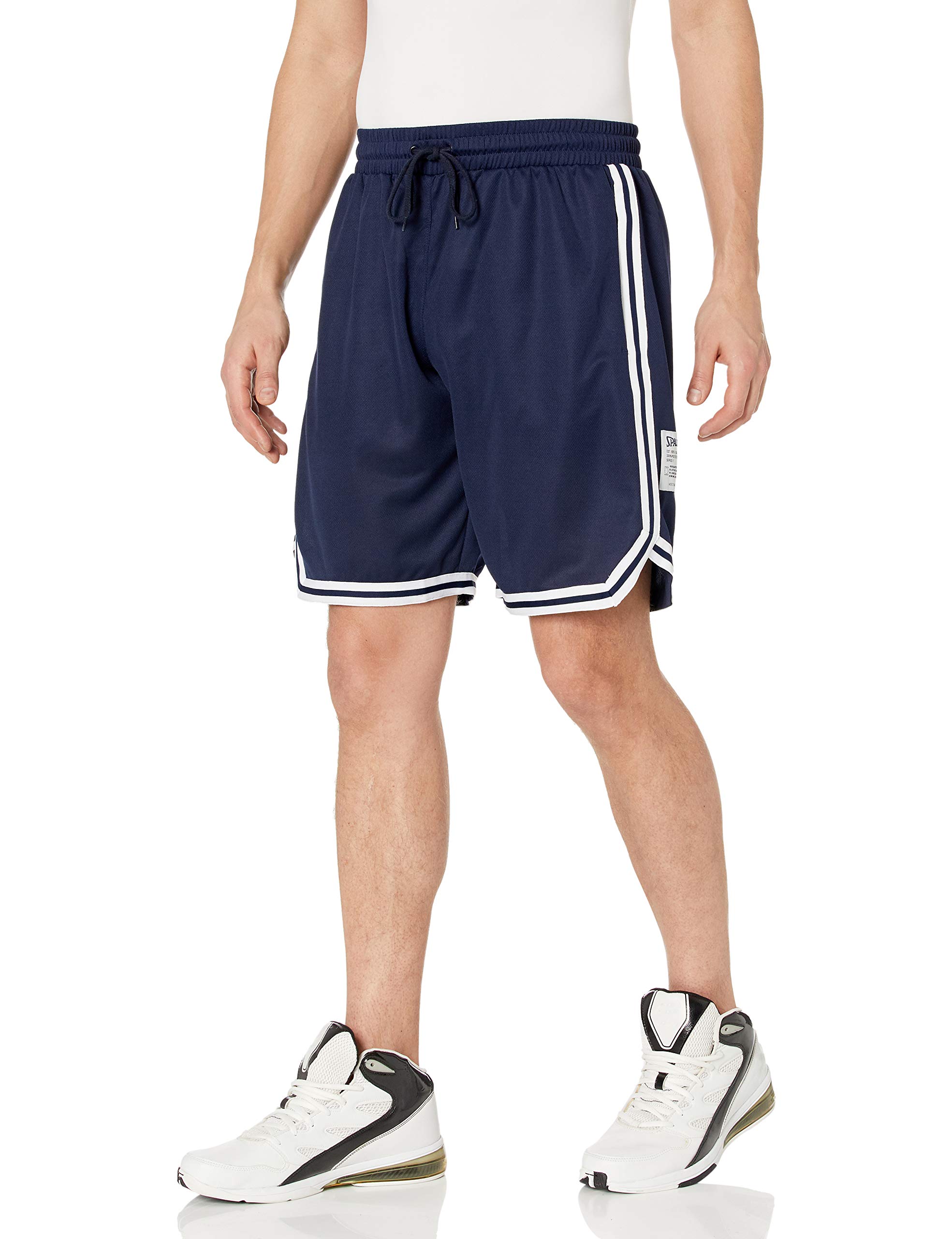 Spalding Men's Athletic Dry Mesh Basketball Short, Maroon/Canary, M