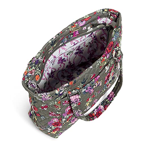 Vera Bradley Women's Cotton Multi-Strap Shoulder Satchel Purse, Hope Blooms - Recycled Cotton, One Size