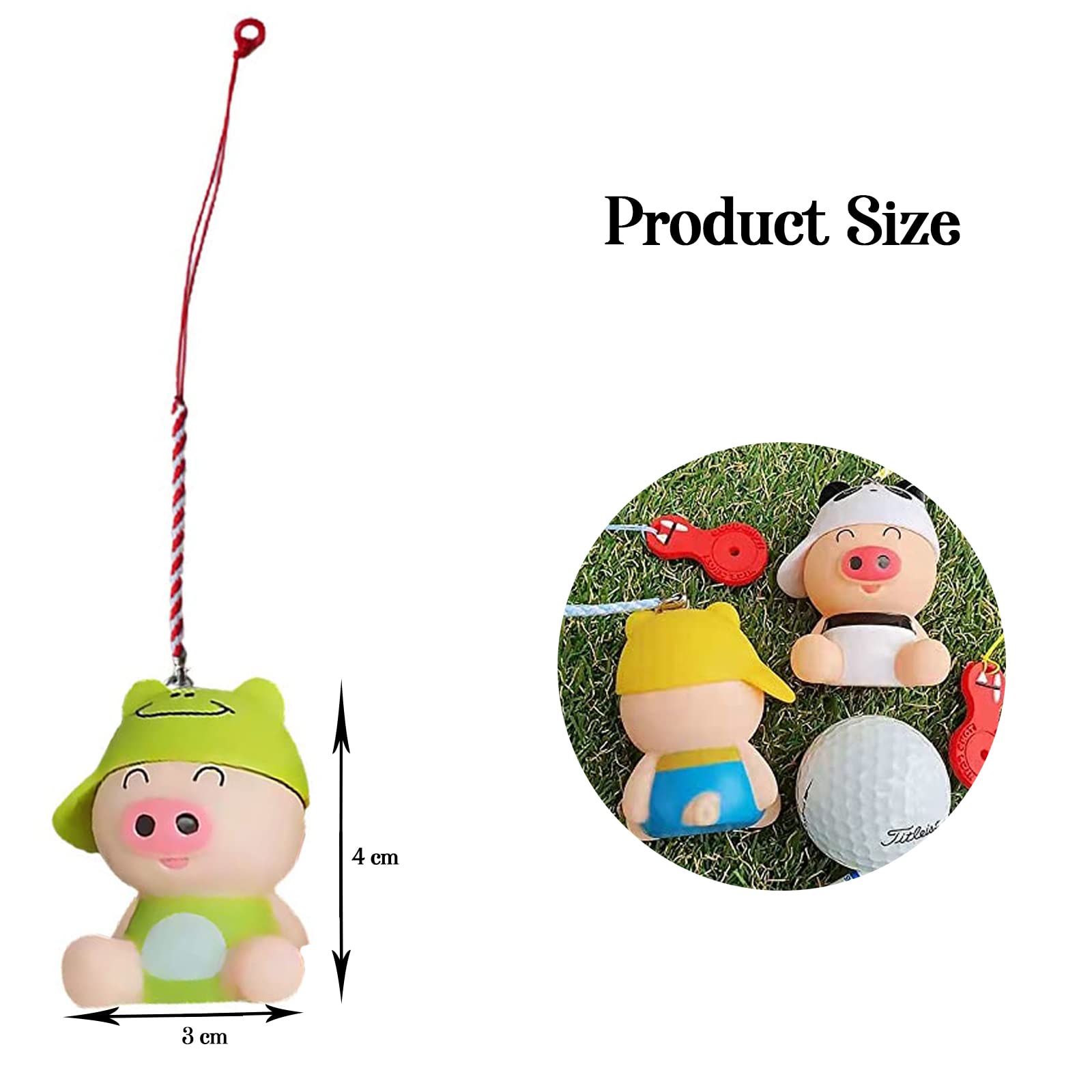 U1-Golf Tee Pig Friends Golf Tee Hanger 4 Types 1 Set Golf Tee Holder Golf Accessories