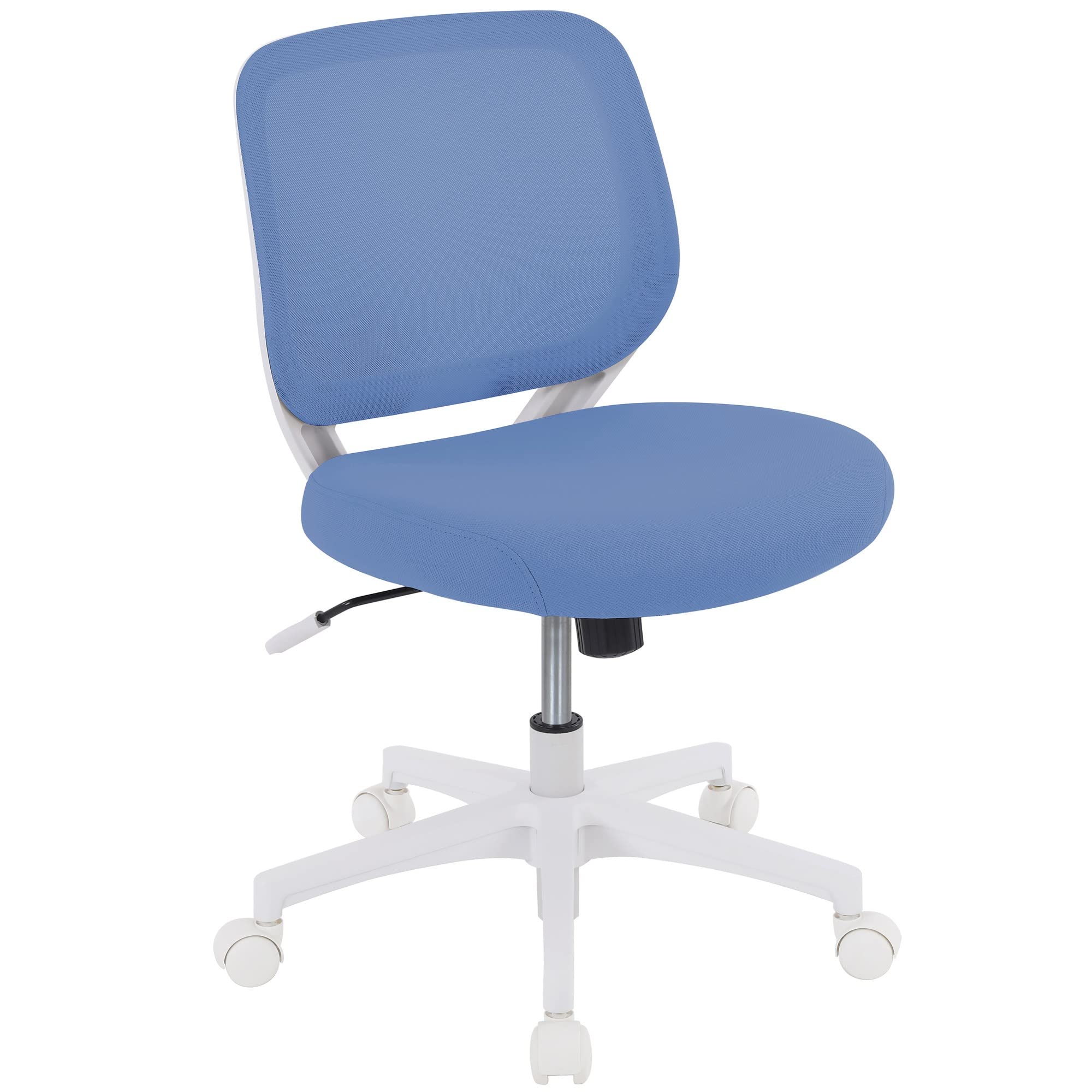 RealspaceĀ® Adley Mesh/Fabric Low-Back Task Chair, Blue/White