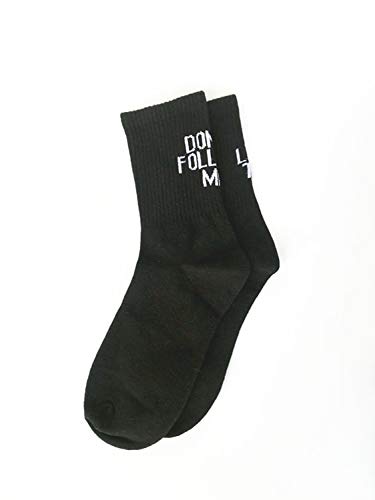 Qrupoad Women Novelty Funny Cool Tube Crew Socks Don't Follow Me I'm Lost Too