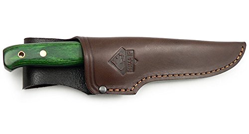 Puma IP Wildmeister Pakka Wood Handle Spanish Made Hunting Knife with Leather Sheath