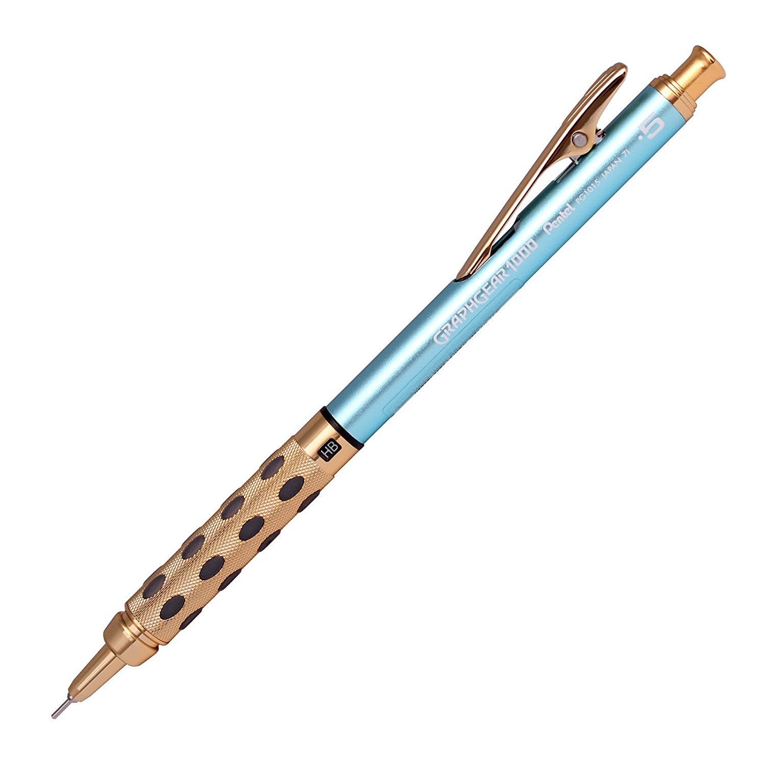 Pentel Graphgear 1000 Gold Limited Edition Mechanical Pencil (PG1015LG) Ain Lead (Sky blue)