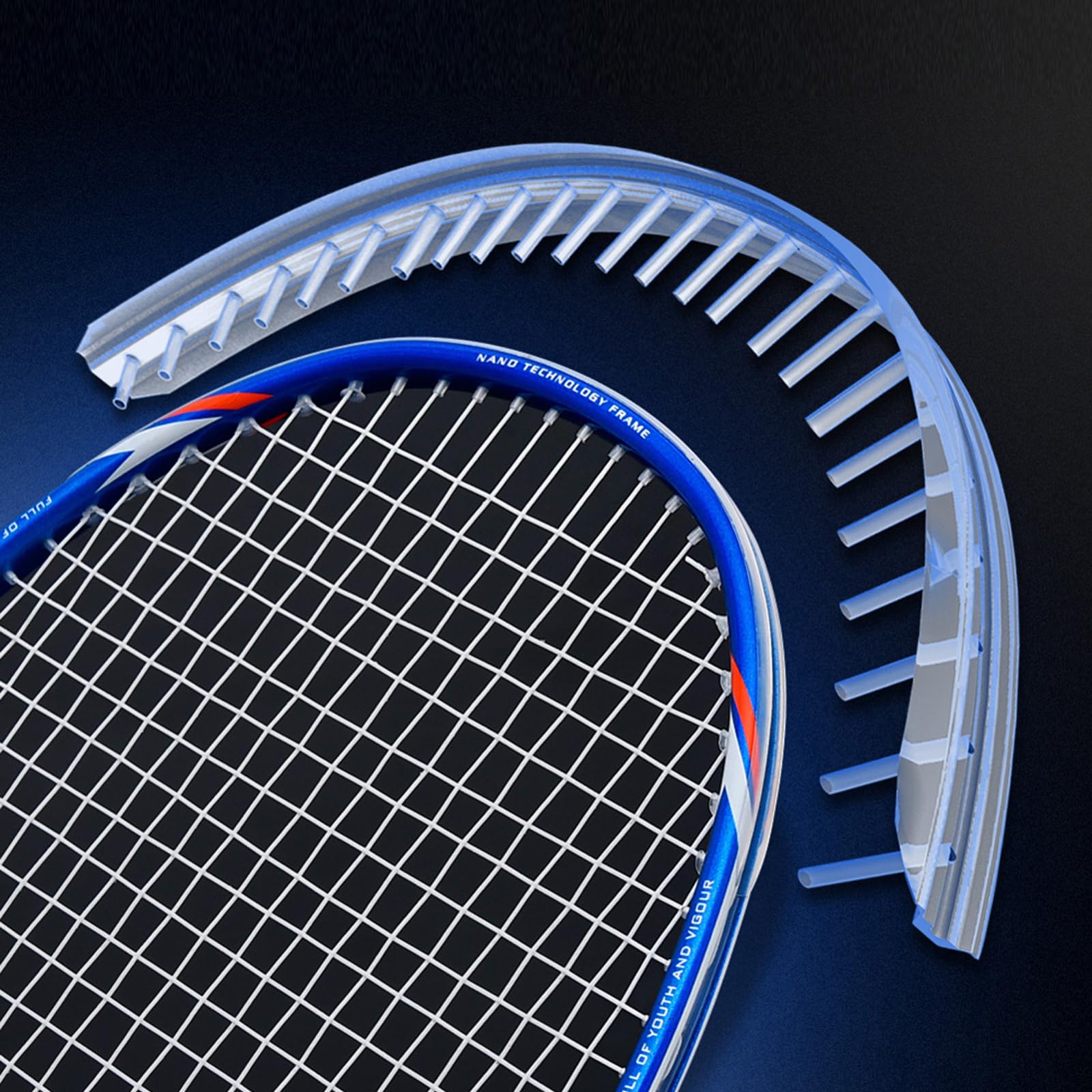 QICHUAN Whizz Badminton Rackets Set of 2 for Recreational Game, Beginners Racquet, Including 2 Nylon Birdies, 2 Grip Tapes (Black+White)