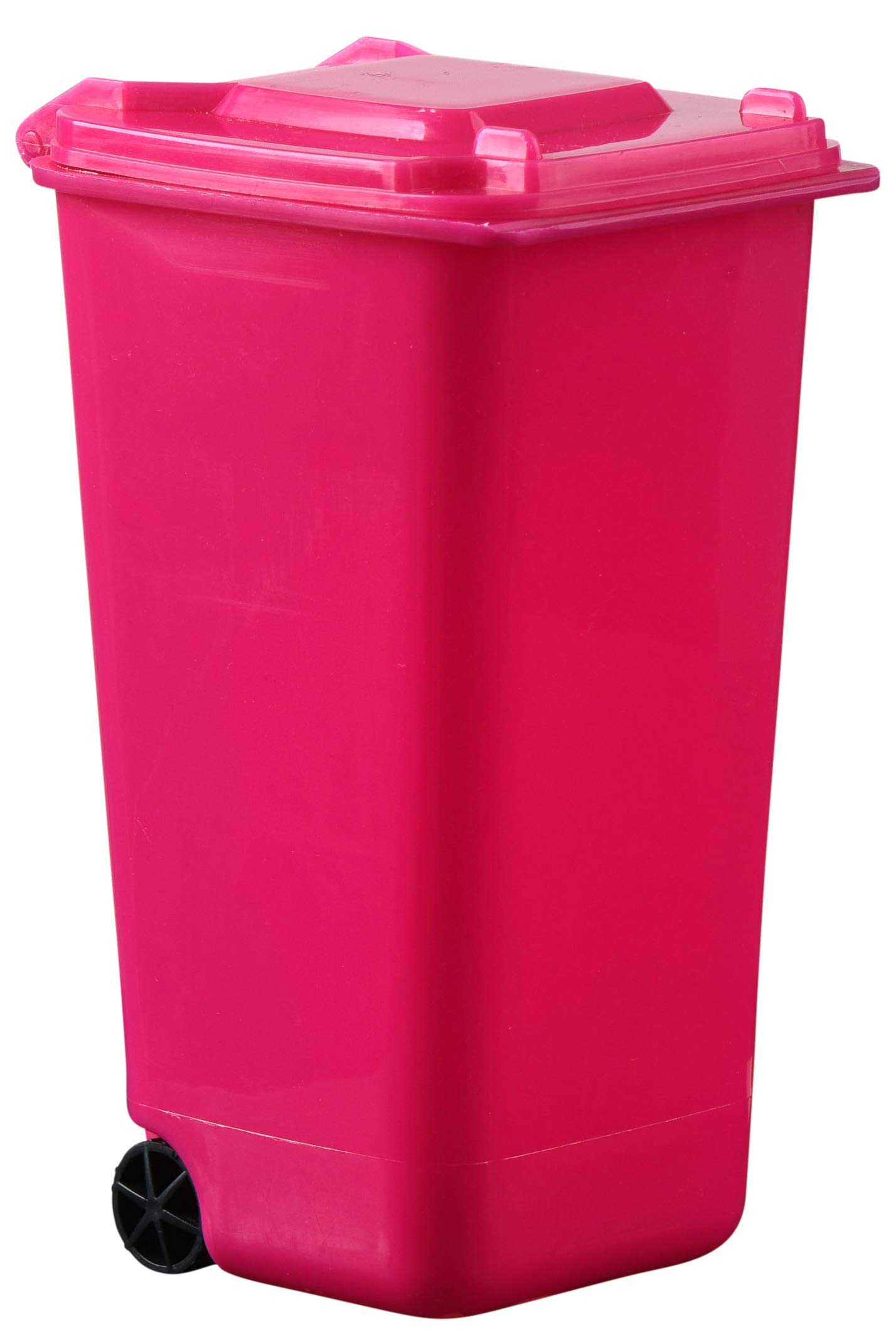 Plastic Toy Garbage Cans Playset (6 Pack) Used for Pencil Holder, Desktop Organizer, Fun Playing, Novelty and Party Favors Red 6 x 3 X 6 (Pink)