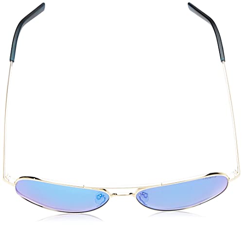 Polaroid Sunglasses (Safilo Group) PLD 6012/N Aviator Sunglasses, Gold/Polarized Gray Silver Mirrored, 56mm, 14mm