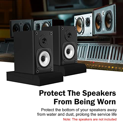 Studio Monitor Isolation Speaker Pads for 5 Inch Speakers, High Density Audio Acoustic Noise Isolation Platform Foam Pads Fit Most Speaker Stands - 2 Pads