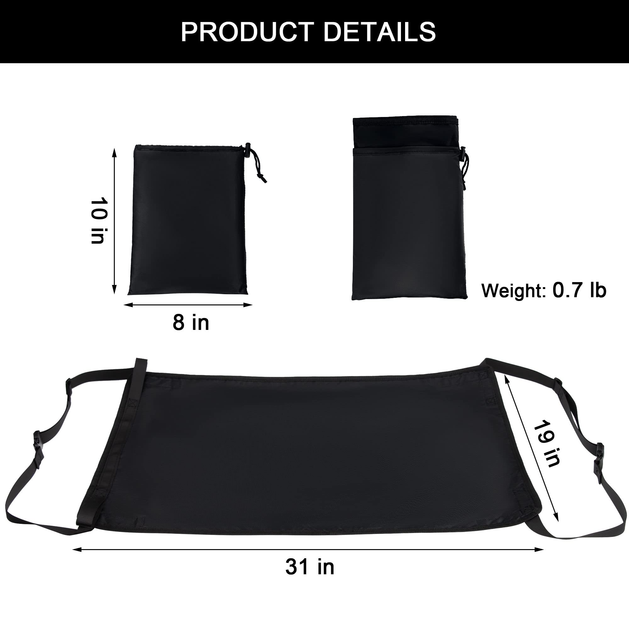 Ximepayu Upgraded Waterproof Airplane Bed for Toddlers, Child Airplane seat Extender, Essential for Babies and Children Airplane Travel, Lightweight and Foldable (Black)