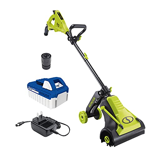 Sun Joe 24V-PSC 24-Volt IONMAX Cordless Surface & Patio Cleaner Kit, Nylon Bristle Brushes, Dual Spray Nozzle, W/ 4.0-Ah Battery + Charger