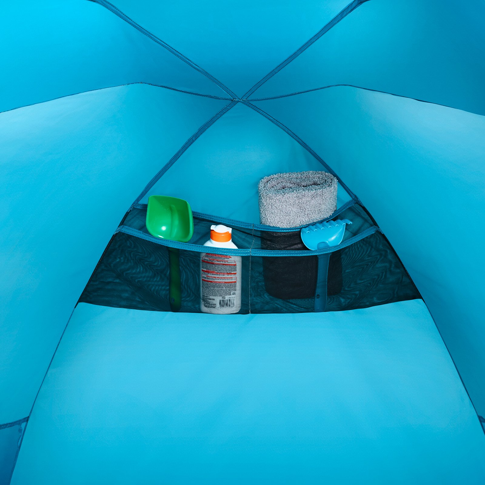 Pacific Breeze Easy Setup Beach Tent, SPF 50+ beach tent provides shelter from The sun for 3+ people
