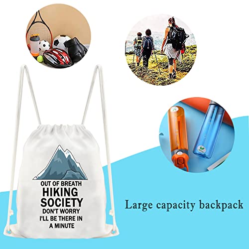 WCGXKO Hiking Backpack Adventure Backpack Hiking Society Gift Outdoor Gift Wanderlust Mountain Nature Hiking Camp Gift (HIKING SOCIETY Backpack)