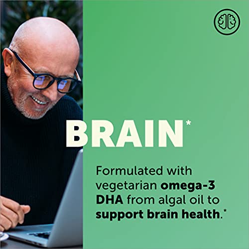 SmartyPants Multivitamin for Men 50+: Omega-3 DHA, Zinc for Immunity, Vitamins D3, C, B6, B12, Vitamin A for Eyes, Folate, Selenium, One Per Day, 30 Capsules, 30 Day Supply