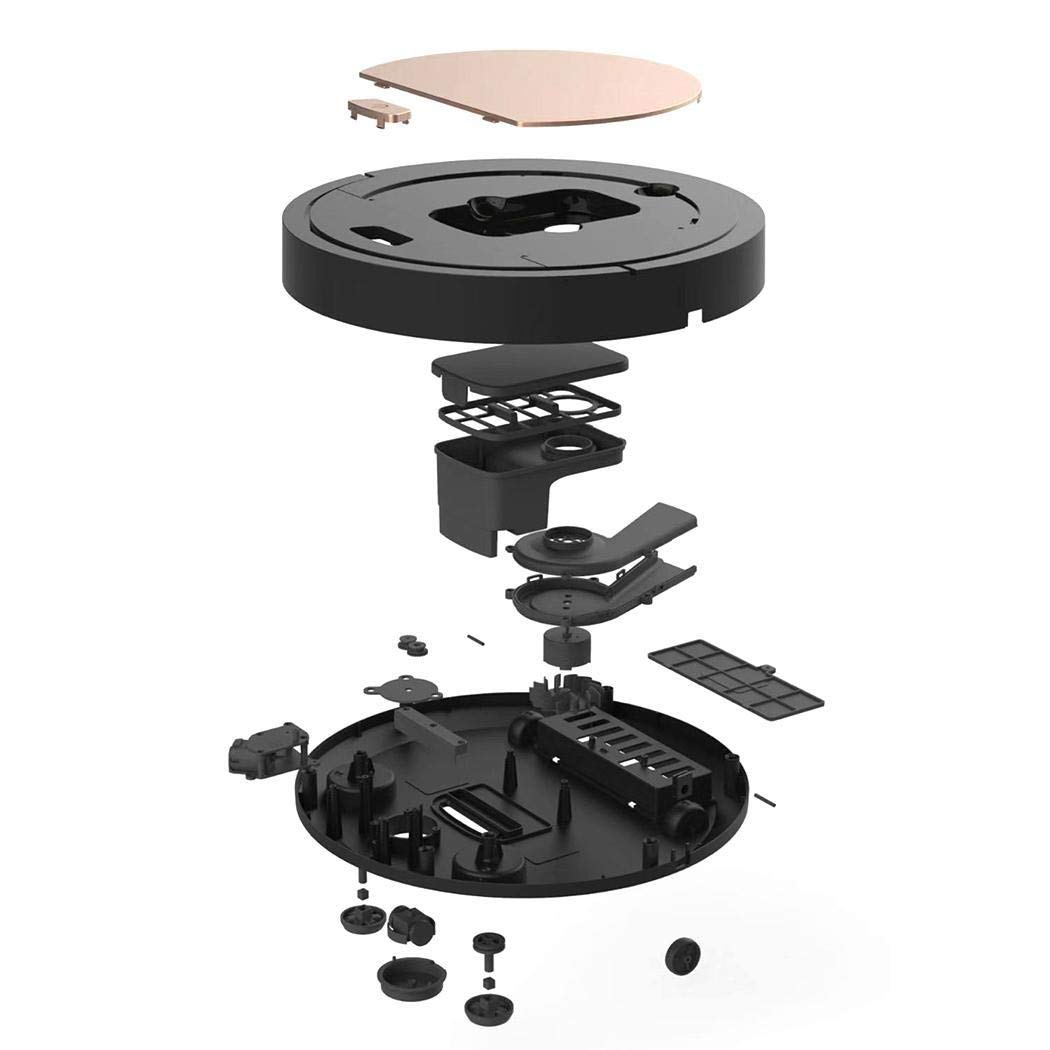 Rechargeable Smart Robot Vacuum Cleaner Automatic Sweeping Mopping Machine Robotic Vacuums (Black1)