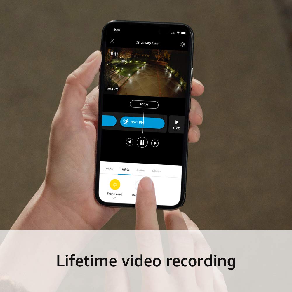 Ring Spotlight Cam Wired X White - lifetime video recording, 3-year device warranty, dedicated tech support - Distributor Bundle