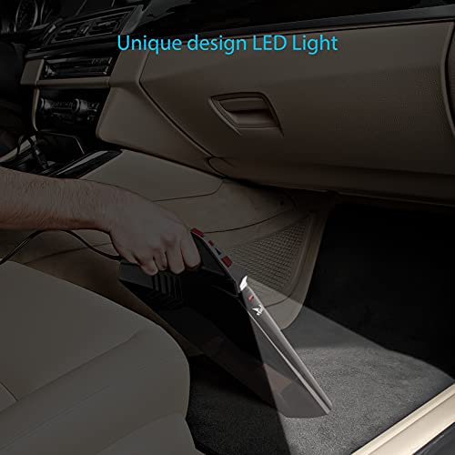 TowerTop Car Vacuum, Portable Car Vac 12V High Power Corded Handheld Vacuum with 16.4ft Power Cord