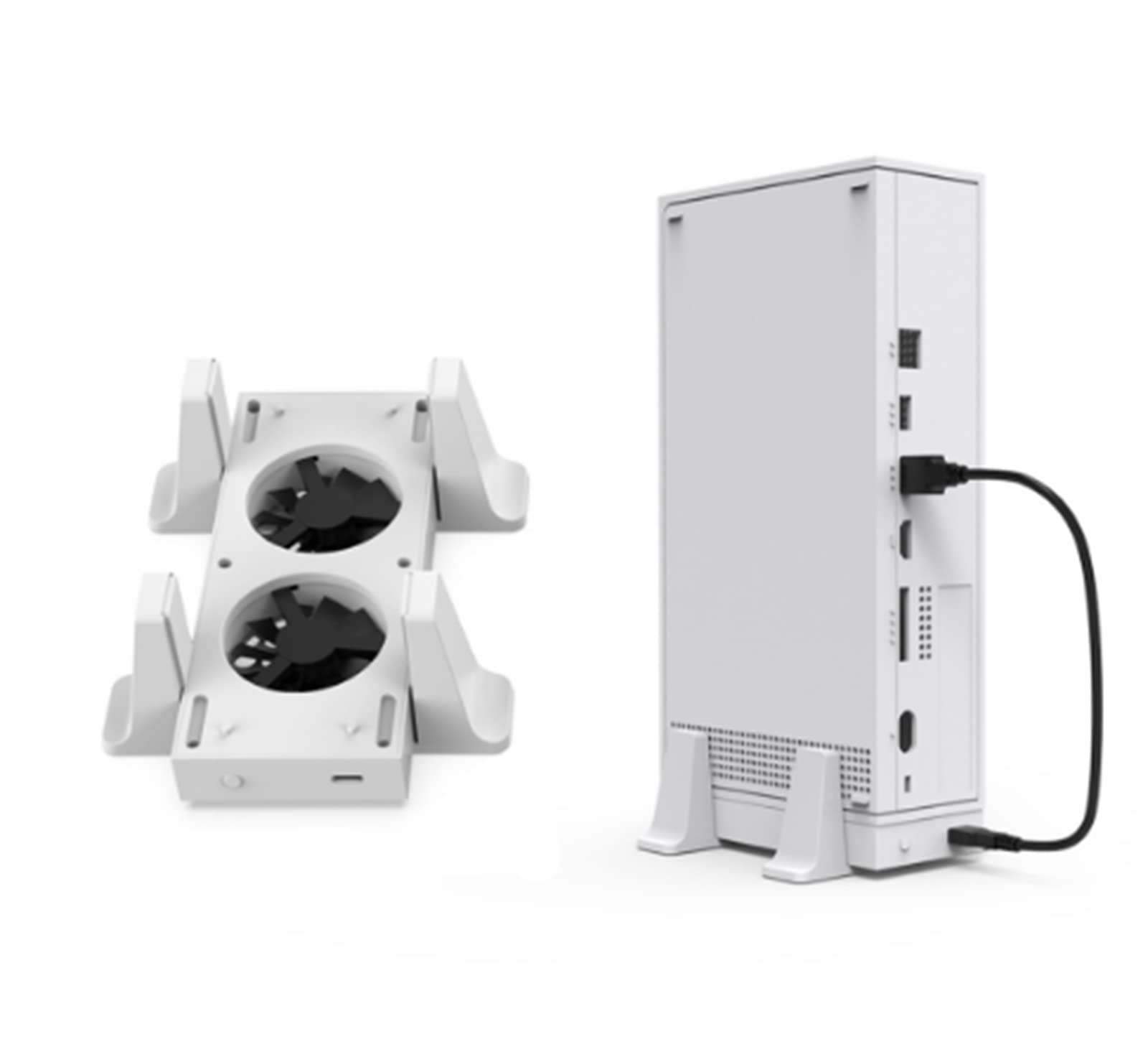 ZOAONWKS Vertical Cooling Fans Stand for Xbox Series S Console Smart Xbox Series S Cooler Fan Temperature Controlled 3 Levels Adjustable Speed with Type-C Power Input