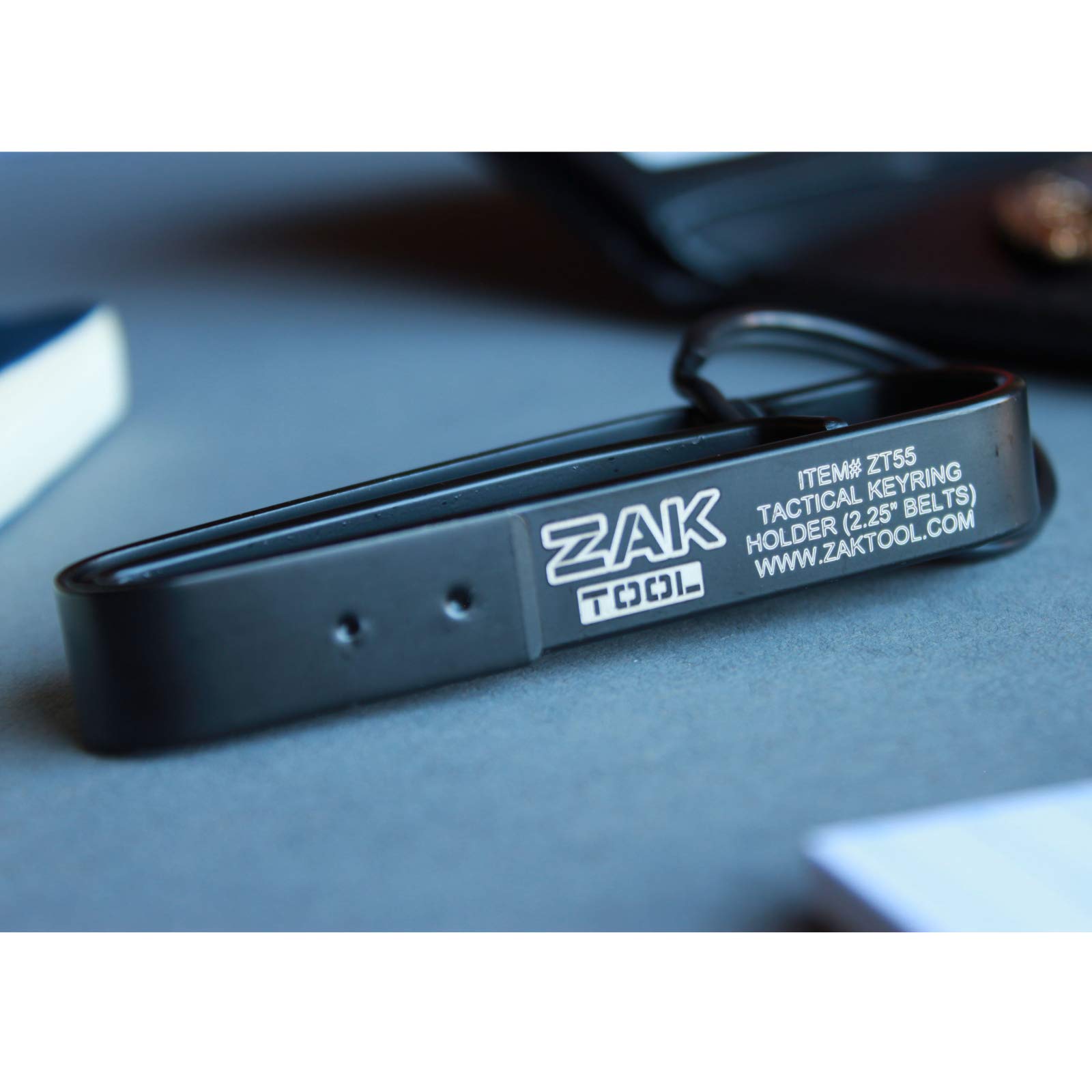 Police Zak Tool ZT55 Tactical Stealth Black Extreme Duty Key Ring Holder