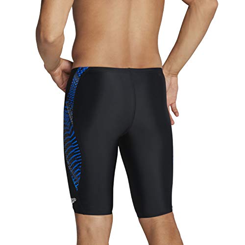 Speedo Men's Standard Swimsuit Jammer Powerflex Printed Team Colors, Coded Blue, 36