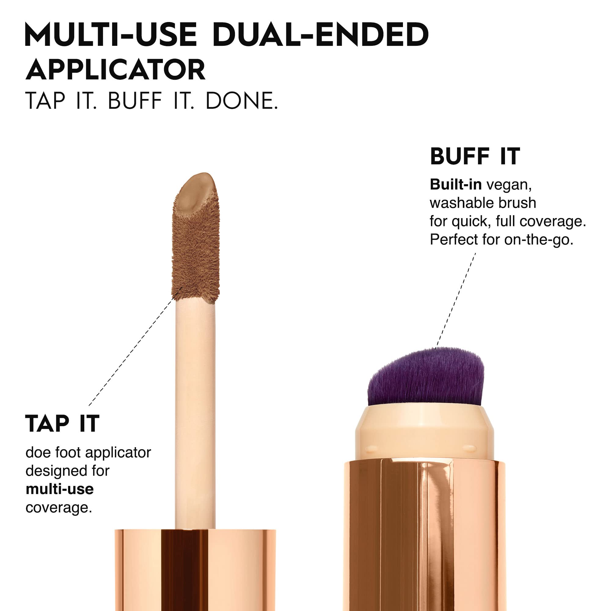 Urban Decay Quickie 24HR Multi-Use Full Coverage Concealer β Waterproof β Dual-Ended with Brush - Hydrating with Vitamin E - Natural Finish - Vegan & Cruelty Free - 20NN, 0.55 Oz