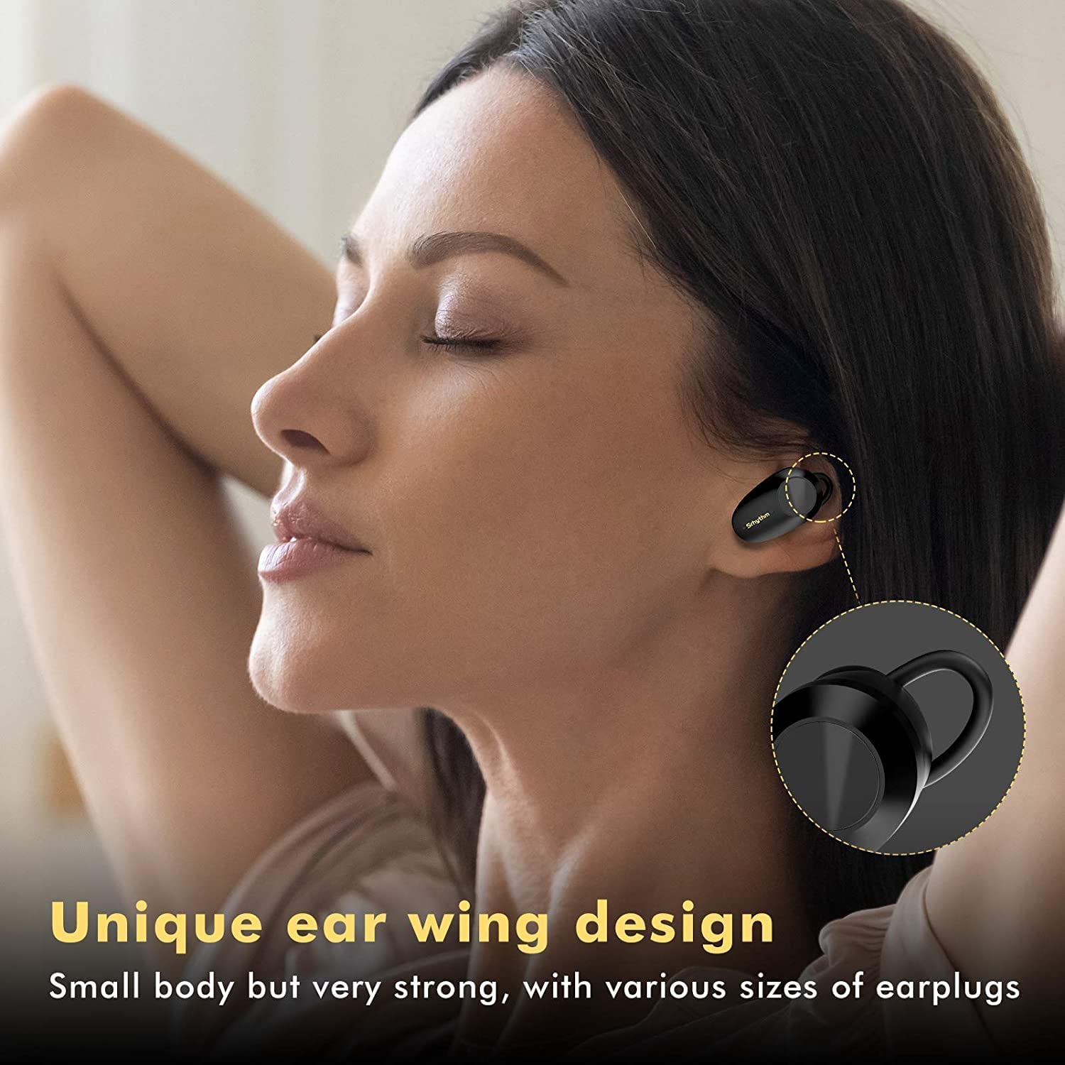 Srhythm Soulmate Series S5 Active Noise Cancelling Earbuds, Wireless ANC Bluetooth 5.1 Earphones with 50 Hours’ Playtime HiFi Stereo Deep Bass and Touch Control for Sports,Travel