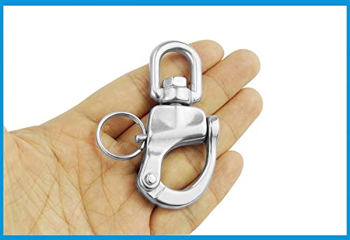 XIOSOIAHOU Hardware Accessories 316 Stainless Steel Swivel Snap Shackle Quick Release Boat Anchor Chain Eye Shackle Swivel Snap Hook for Marine Architectural