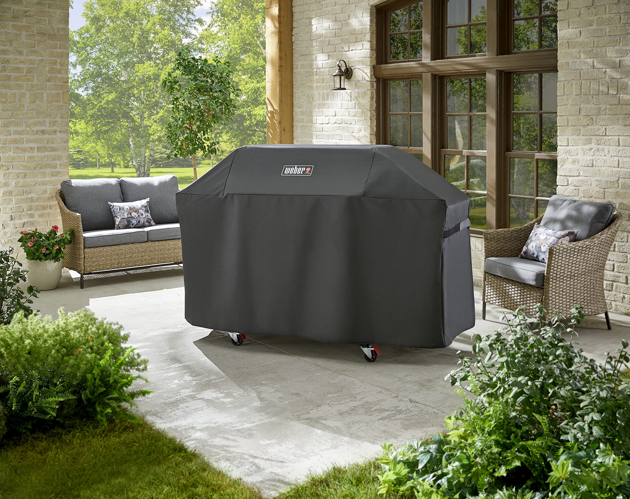 Weber Genesis 400 Series Premium Grill Cover, Heavy Duty and Waterproof, Fits Grills Up To 69 Inches Wide