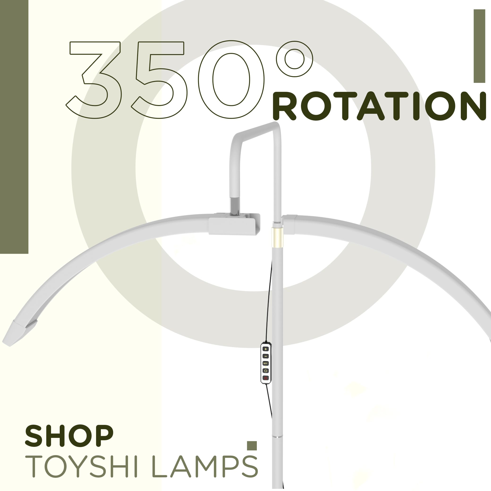 toyshi Floor Light, Half Moon Lamp for Lash Extension, Lighting for Beauty, Skincare, Lashes, Eyebrows, Filming Content Creation