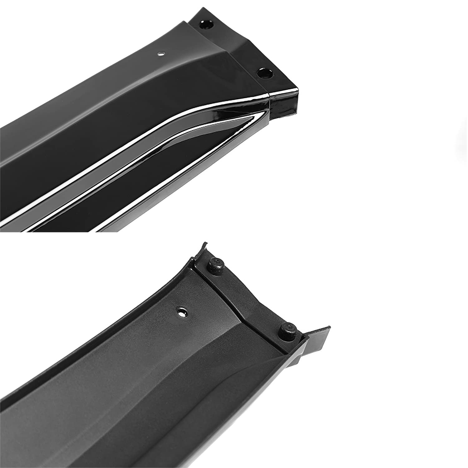 Spec-D Tuning Glossy Black Front Bumper Lip Spoiler Splitter 3PC Compatible with Ford Focus 2015-2018