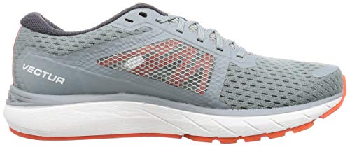 Salomon VECTUR Road Running Shoes for Men, Lead/White/Cherry Tomato, 7.5