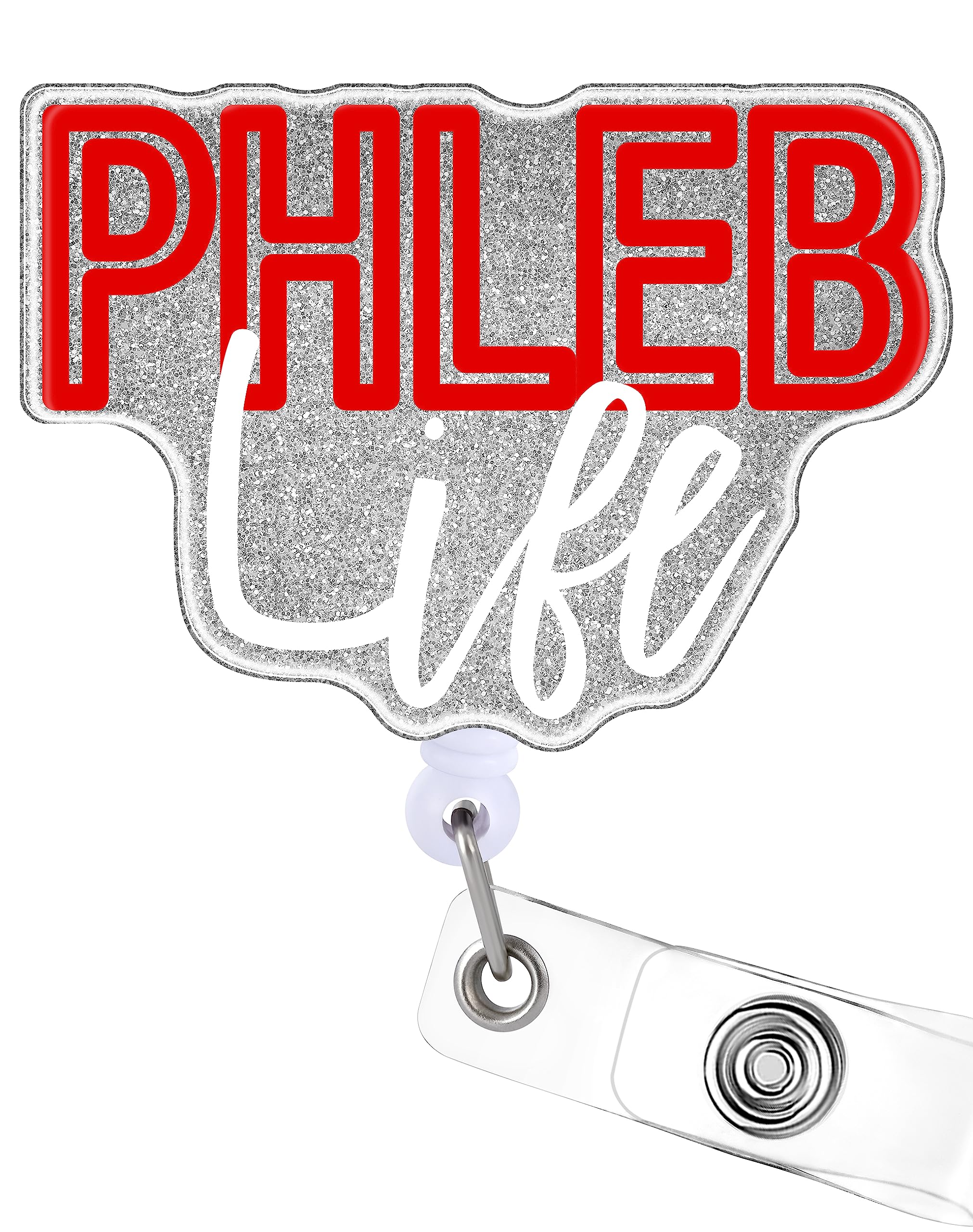 Plifal Badge Reel Holder Retractable with ID Clip for Nurse Phlebotomy Phlebotomist Nursing Name Tag Card Nursing Student Doctor RN LVN Medical Assistant Work Office Alligator Clip Badge Accessories