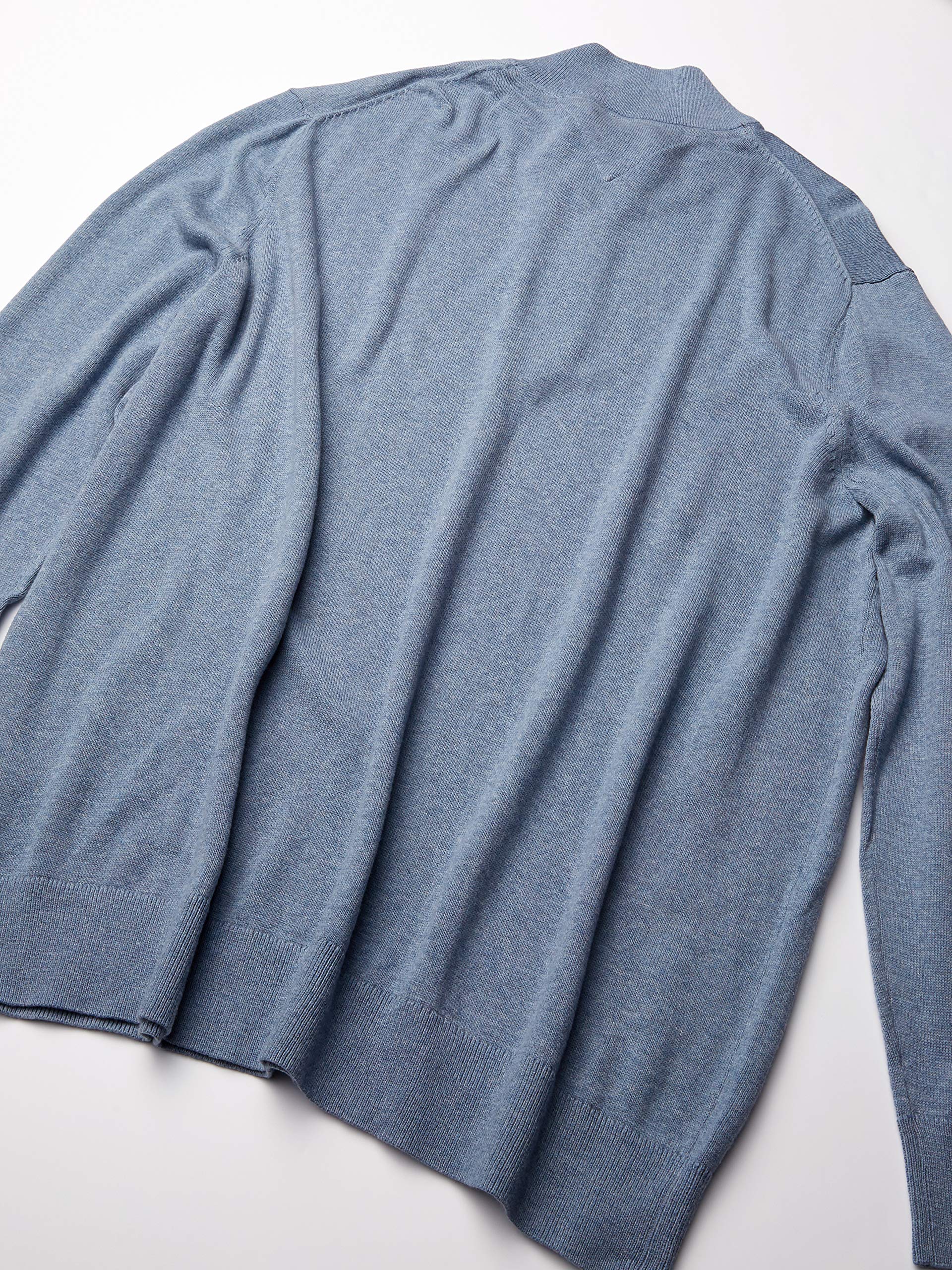 Tommy Hilfiger Men's 1/4 Zip Pull-Over Sweater, Sky Captain/Multi, Small
