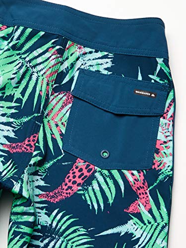 Quiksilver Boys' Highline CAMOCAT Youth 17 Boardshort Swim Trunk, Majolica Blue, 29