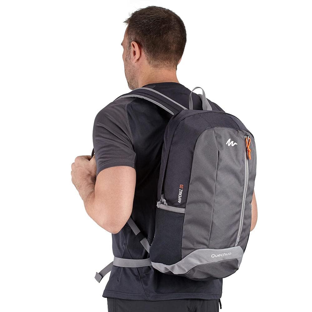 QUECHUA NH100 20L HIKING BACKPACK - BLACK/GREY