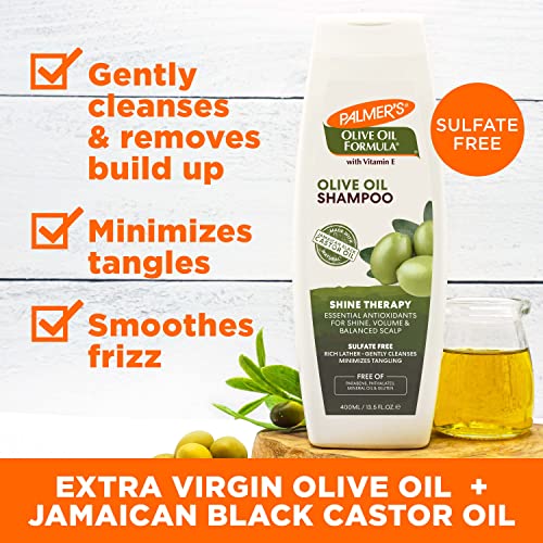 Palmer's Olive Oil Formula Smoothing Shampoo for Frizz-Prone Hair, 13.5 Ounce (Pack of 2)…