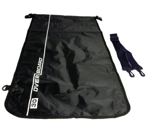 OverBoard Waterproof Dry Flat Bag, Black, 30-Liter