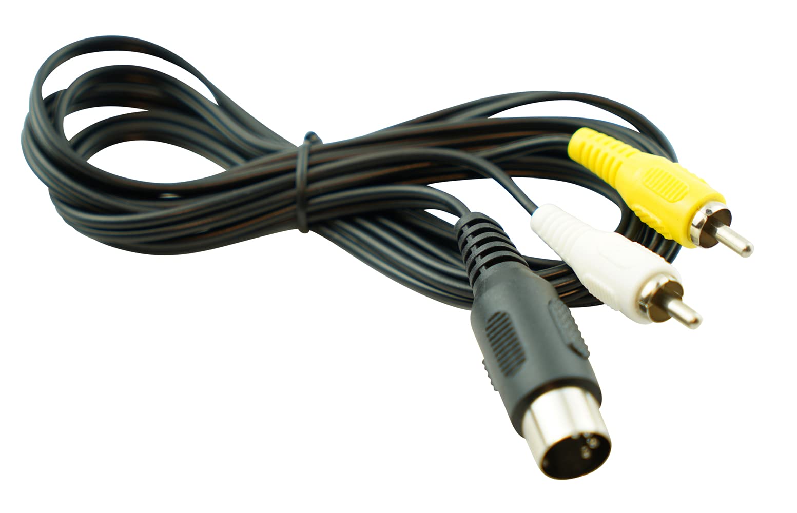 WirelessFinest Audio Video RCA AV Cable Adapter Cord + AC Power Supply To External TV Screen Monitor For SEGA Genesis 1 Original MK1601 First 16 Bit Version ONLY Gaming Systems Console Game Bundle Set