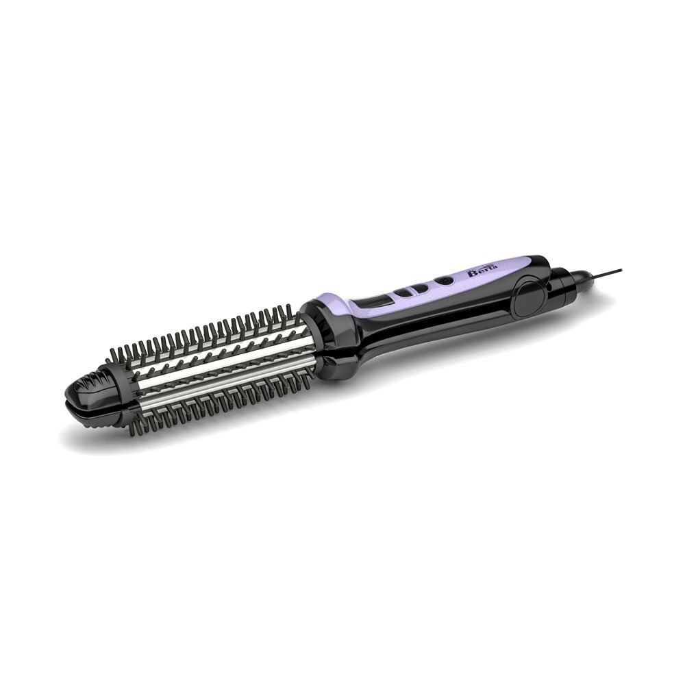 Professional Hair Curler, Straightener and Brush 3 in 1 Hair Styling Tool,Auto Shut Off,Digital LED Display,Key Lock,Smart Dual Voltage