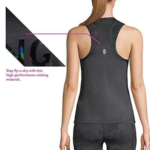 STRONG by Zumba Strong iD Active Fitness Racerback Tank Performance Gym Workout Top for Women, Black 0, Small
