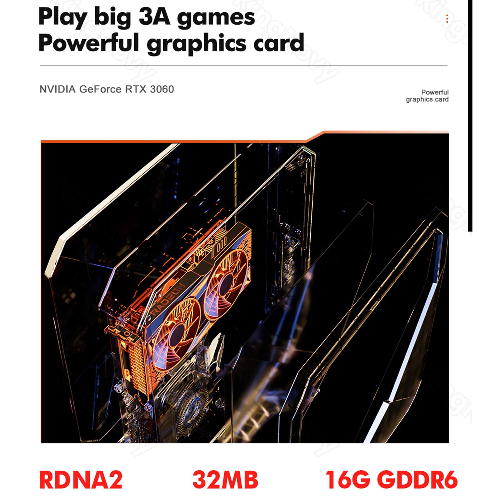Strong Mini Desktop Gaming PC Window 11 Pro, AMD Ryzen 9 5900HX RTX3060, Mid-Tower Computer, 2.5G LAN, 3*USB 3.0, 2*USB 2.0, 2* Type-C, 1* HDMI, 1* DP, 2* Headphone, 2* Microphone, WiFi6E BT5.2