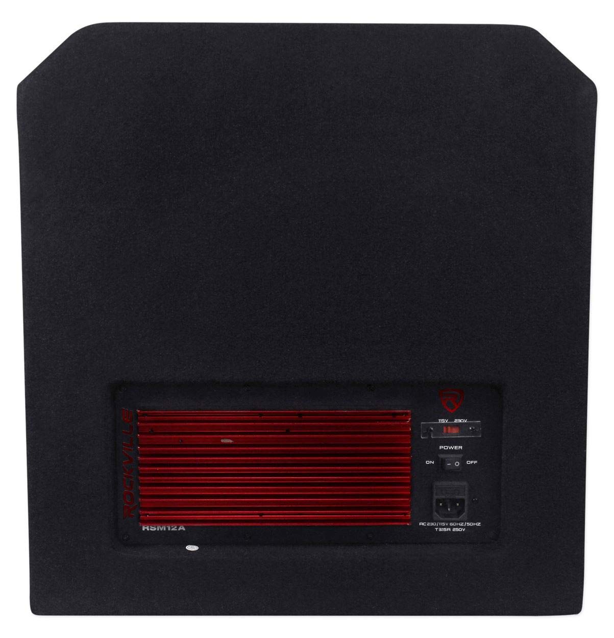Rockville 1000 Watt 2-Way Powered Active Stage Floor Monitor Speaker, Black, 12 inch (RSM12A)