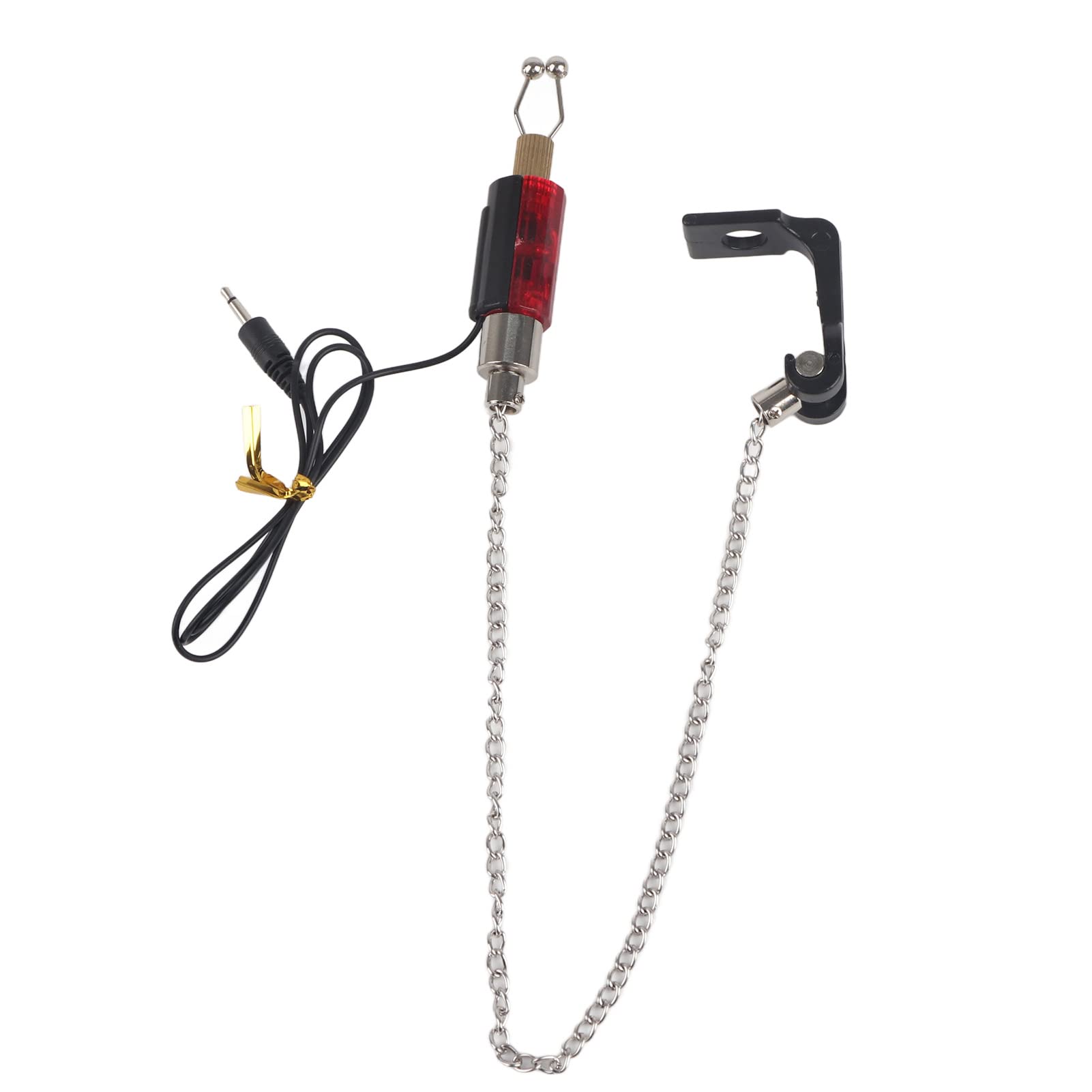 Yeuipea Fishing Tackle Fishing Bite Indicators,Fish Bite Alarm LED Illuminated Indicators Chain Hanger Fishing Tool Tackle Accessory(Red)