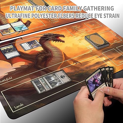 Premium Gaming Mat 60x35cm TCG Compatible with OCG CCG RPG MTG Gaming Mat, Mouse Mat Table Mat (Nicol-Bolas Original Game Mat)