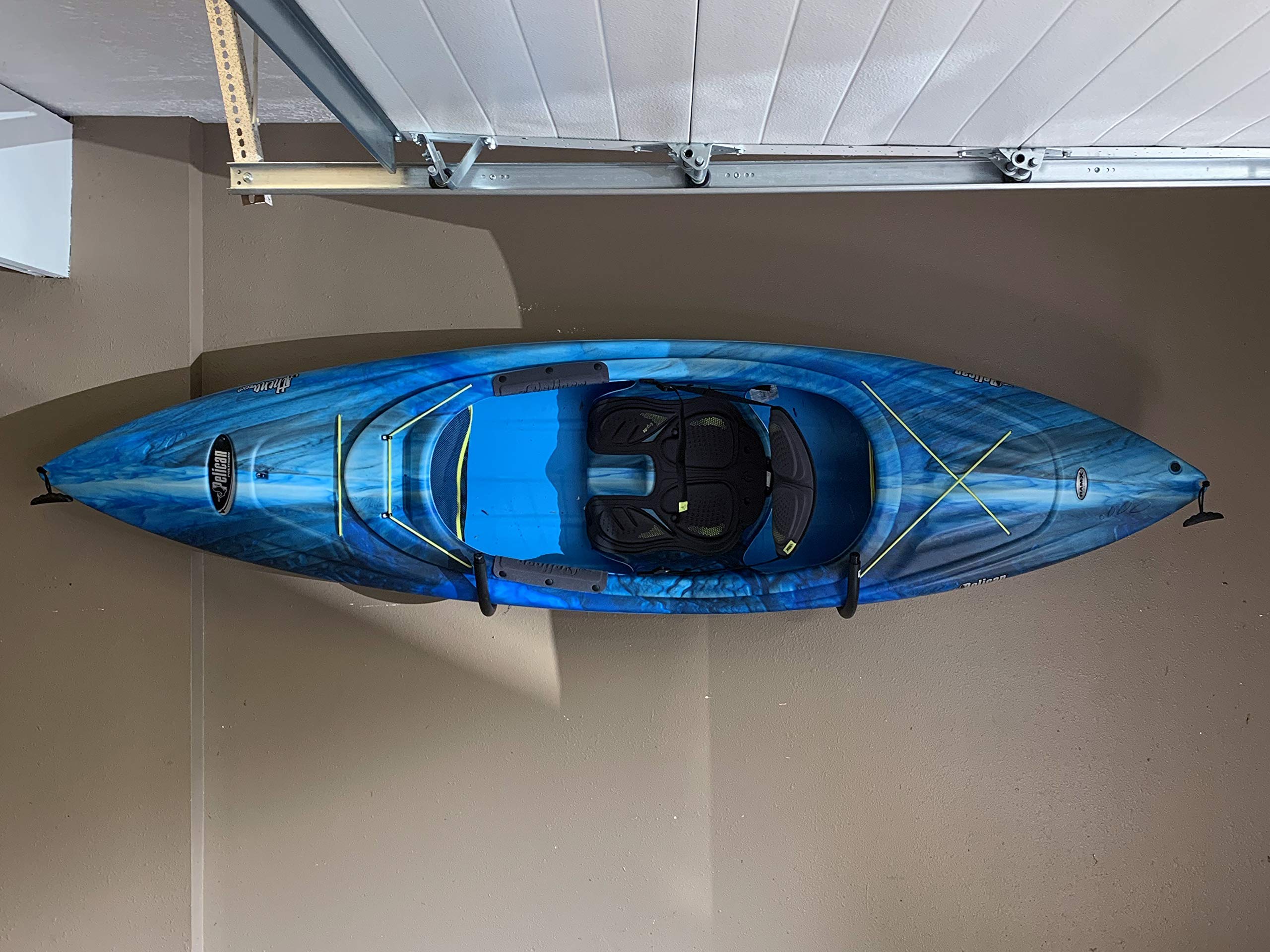 Racked Up Sports | Heavy Duty Wall Mount Hanger Rack for Kayaks Paddle Boards - Kayak Wall Hangers Craddle Hooks - 300lb Capacity