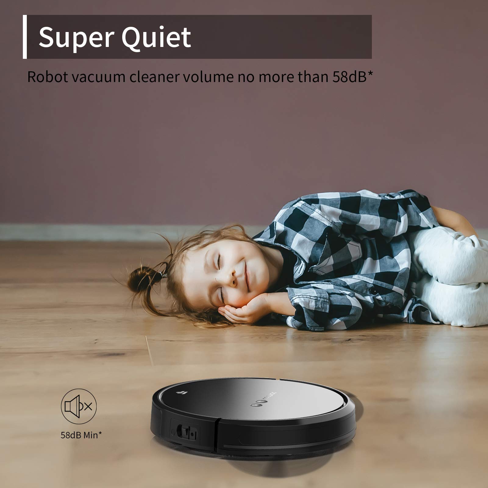 TECBOT Robot Vacuum Cleaner, 2000Pa Strong Suction, WiFi/App/Alexa, Automatic Charging Robotic Vacuum Cleaner, Ultra-Quiet and Efficient Robot Vacuum Cleaner, Suitable for Hard Floors, Carpets
