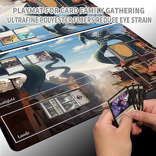Premium Gaming Mat 60x35cm TCG Compatible with OCG CCG RPG MTG Gaming Mat, Mouse Mat Table Mat (Original Game Mat)